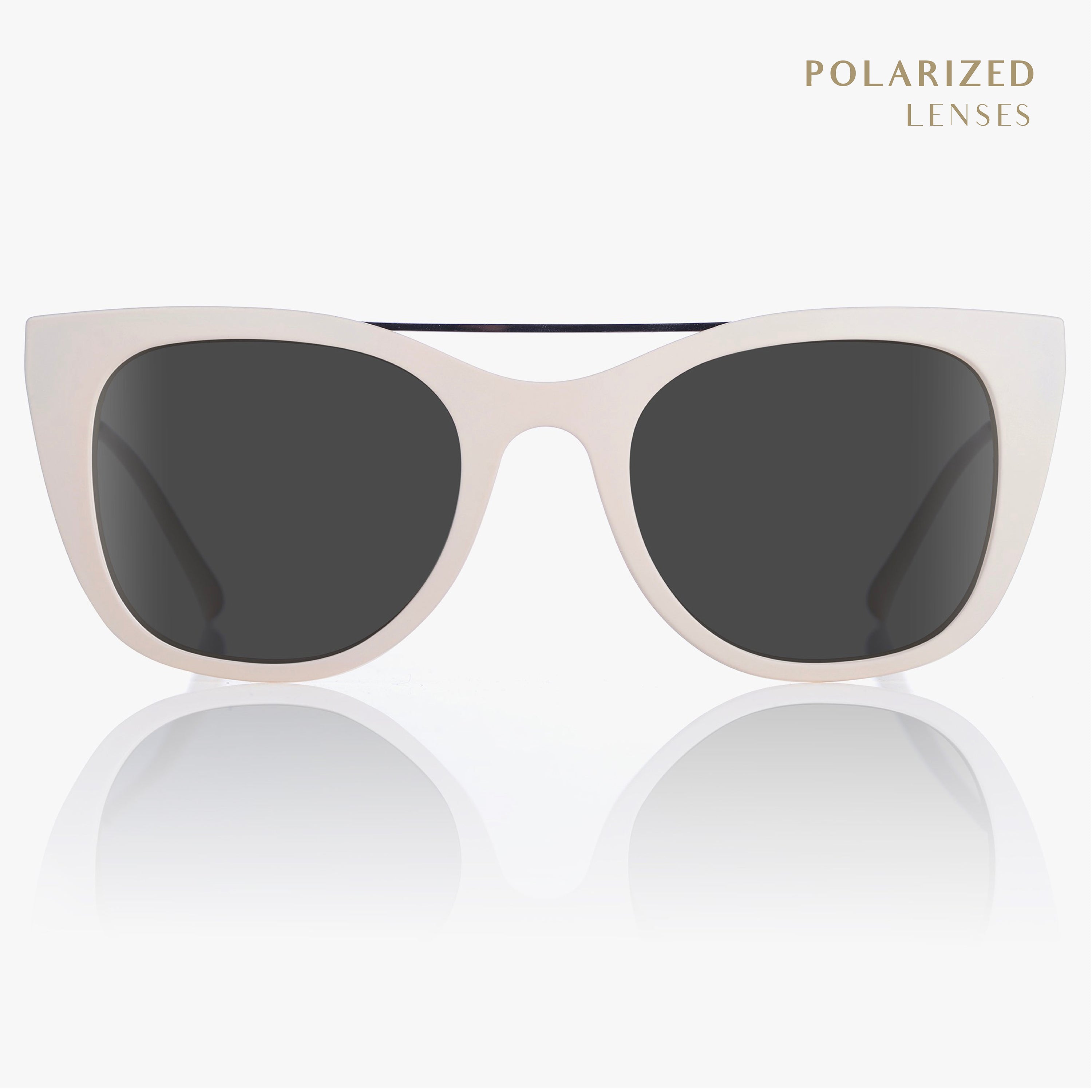 June First Sunglasses | Jinx Polarized | Pearl Grey